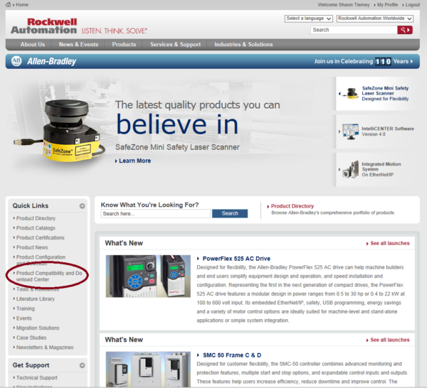 Downloading the updated View Machine Edition / PanelView Plus Transfer ...