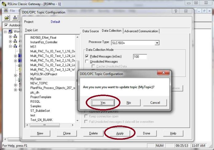 Getting Allen Bradley A B Programmable Controller Data Into Excel Using Rslinx Classic The