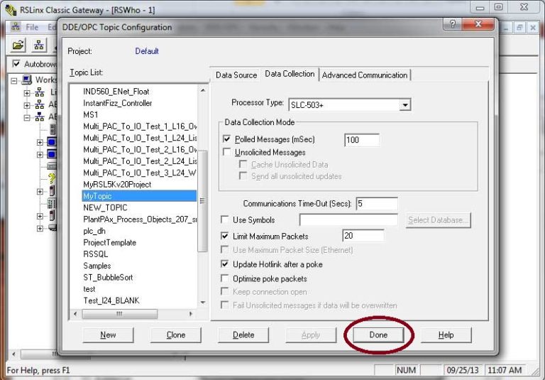 Getting Allen Bradley A B Programmable Controller Data Into Excel Using Rslinx Classic The