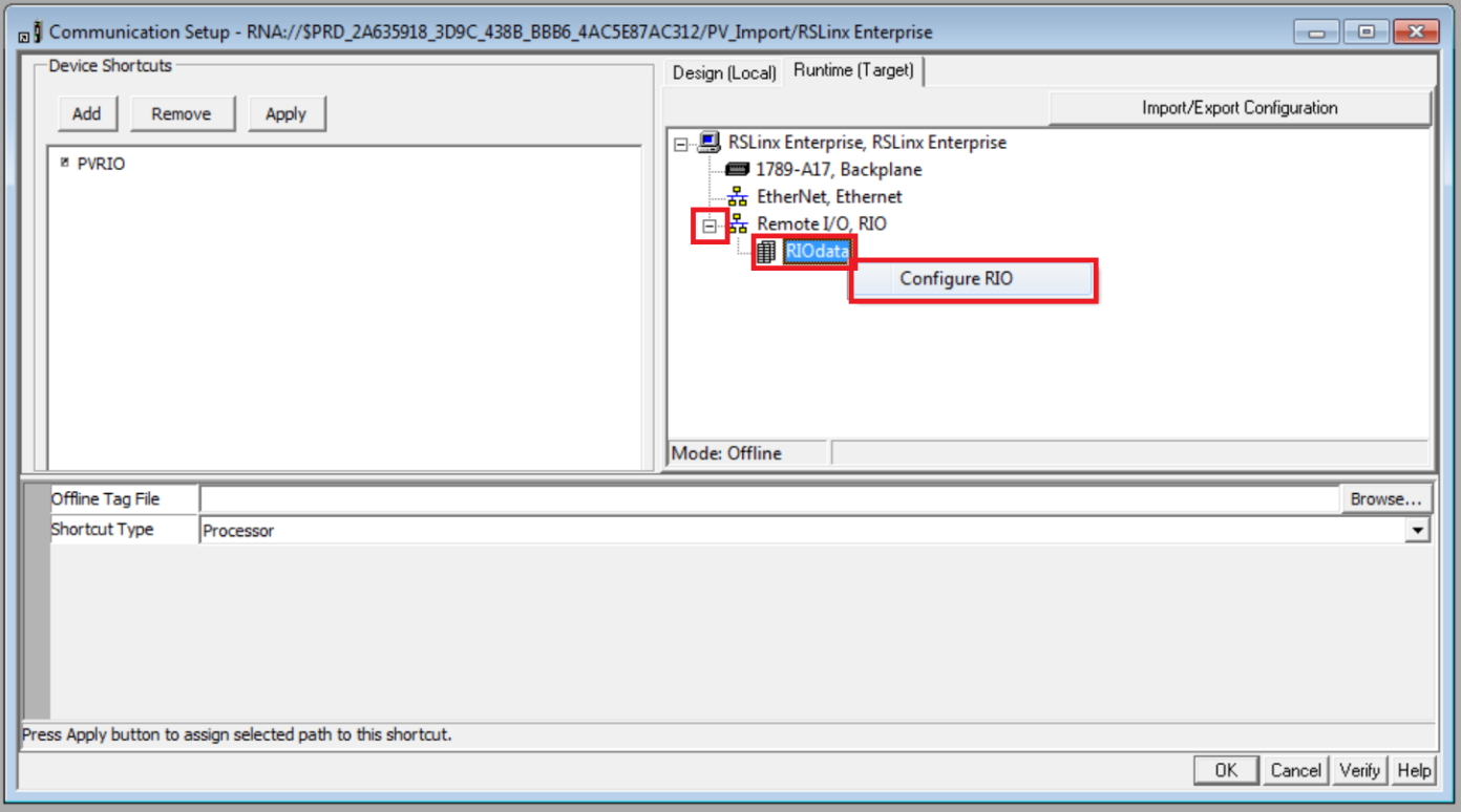 View Studio – Migrating Communication Settings of a Remote I/O ...
