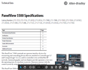 PanelView 5500 documents now in Literature Library | The Automation Blog