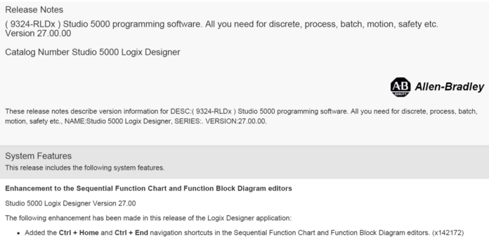 Studio 5000 Logix Designer Version 27 Released | The Automation Blog