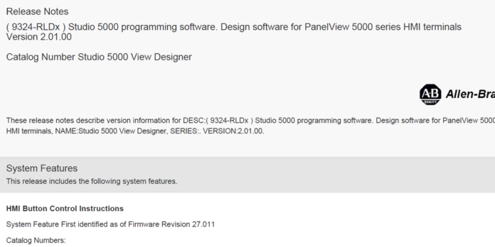 Studio 5000 View Designer Version 2.01 Released | The Automation Blog
