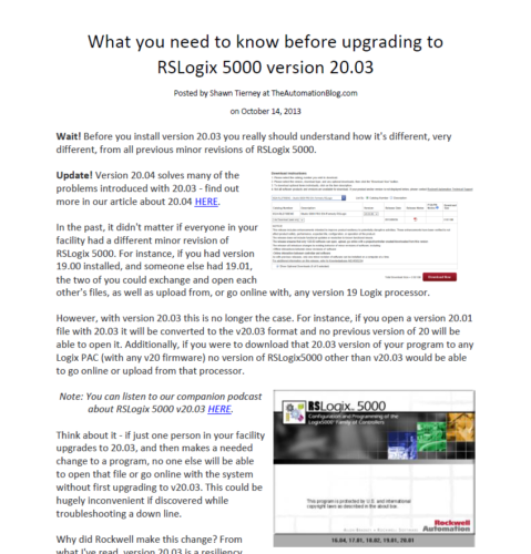 Article – What you need to know before upgrading to RSLogix 5000 ...