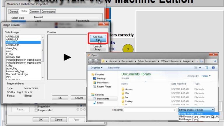 Using Images on Buttons in FactoryTalk View Studio Machine Edition ...