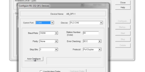 PLC-5, RSLinx Classic – Setup DF1 Serial Communications And Download ...