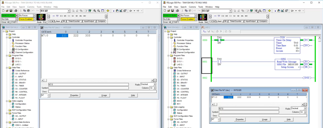 Message (MSG) – MicroLogix 1400 Writing Data over Ethernet to a MicroLogix 1100 | The Automation ...