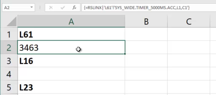 Rslinx Msexcel Get A B Programmable Controller Data Into Microsoft Excel Using Rslinx Classic