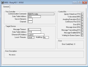 Message (MSG) – SLC-5/05 Writing Data Over Ethernet to a MicroLogix 1400 | The Automation Blog
