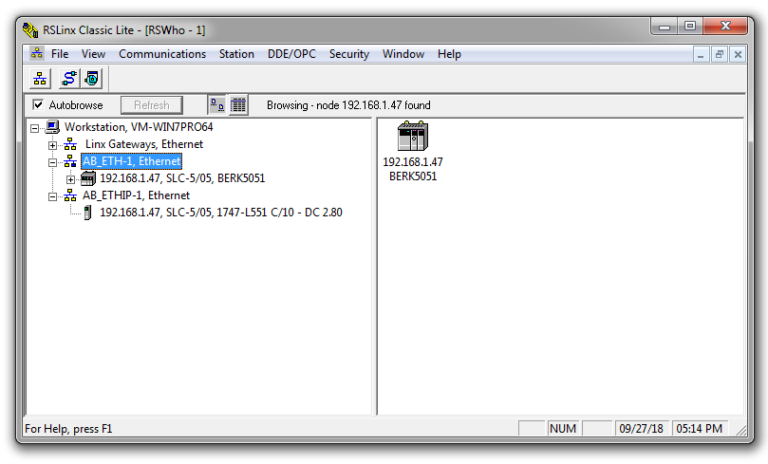 SLC-5/05, RSLinx – Setup Ethernet Communications and Download using ...