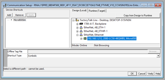 FTLinx, RSLinx Enterprise – Connecting to Micro800 | The Automation Blog