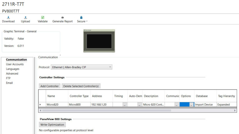 PanelView 800 – Connecting to a Micro820 | The Automation Blog
