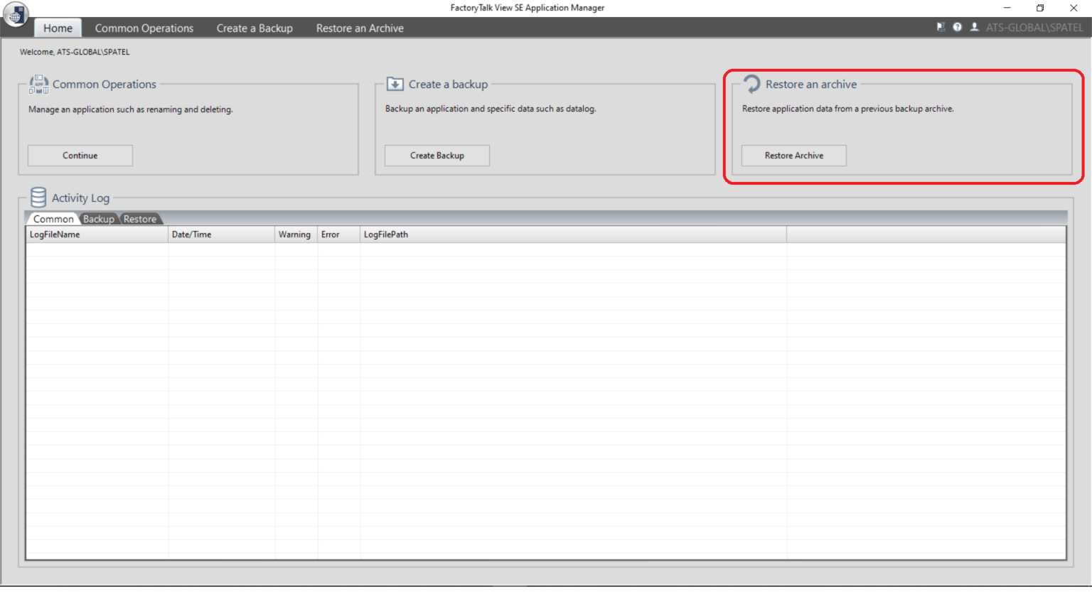 Backup and Restore FactoryTalk ViewSE Projects | The Automation Blog