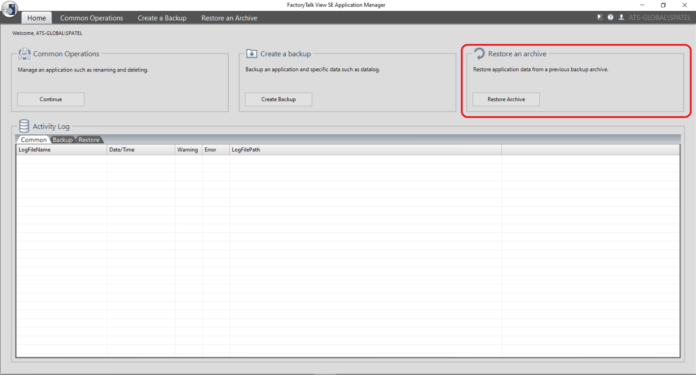 Backup and Restore FactoryTalk ViewSE Projects | The Automation Blog
