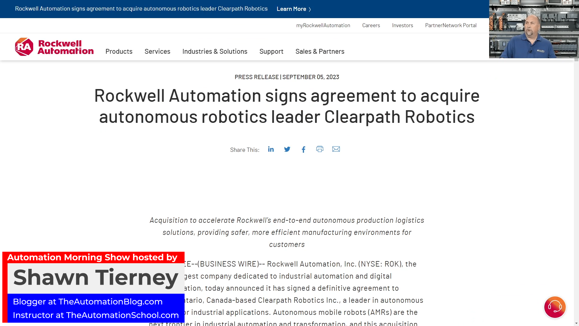 Rockwell To Acquire Clearpath/Otto Robotics | The Automation Blog
